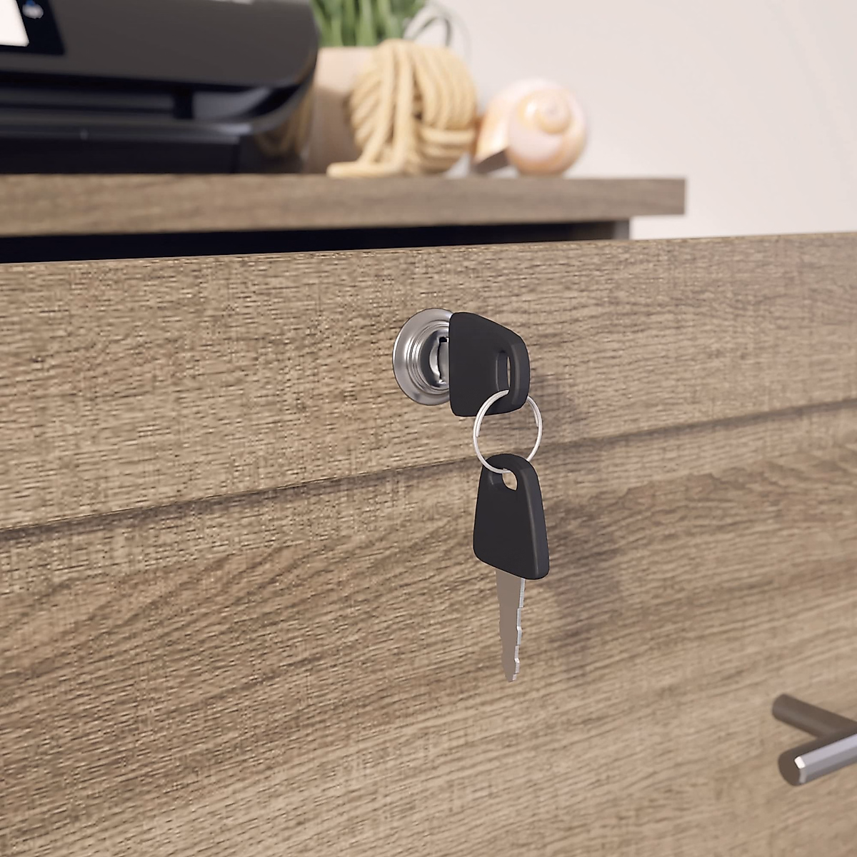 Realspace® 29-7/16"W x 18-1/2"D Lateral 2-Drawer File Cabinet, Spring Oak