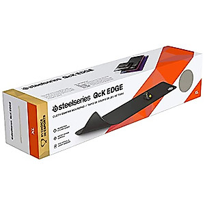 SteelSeries QcK Edge - Cloth Gaming Mouse Pad - stitched edge to prevent wear - optimized for gaming sensors - size XL