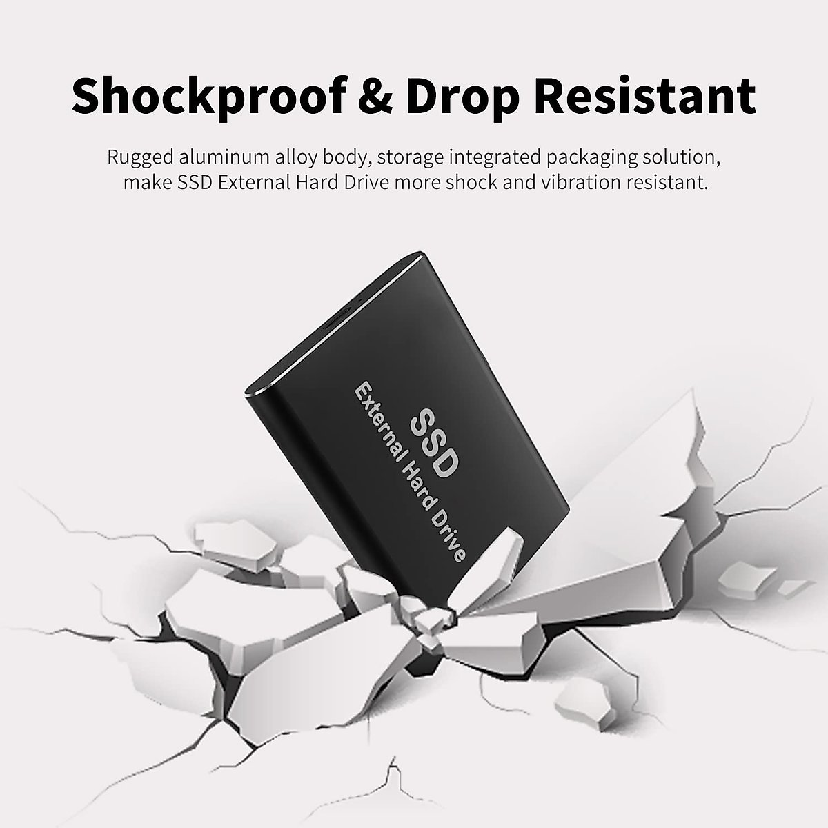 2TB External Hard Drive SSD，Portable External Solid State Drive 2TB-Reading Speeds up to 500Mb/s，USB 3.1 Type C SSD Compatible with Desktops,Laptops,PC, XS Windows