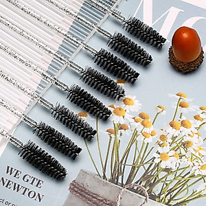 Limko Eyelash Mascara Brushes Eyelash Brush Disposable Wands Applicator Makeup Kits (50PCS-Black)