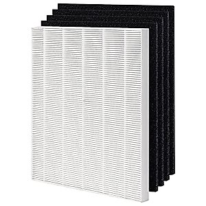 Homeland Goods True HEPA Replacement Filter S, Compatible with Winix C545 Air Purifier, Replaces Winix S Filter 1712-0096-00, H13 Grade 1 True HEPA Filter + 4 Activated Carbon Filters (1)