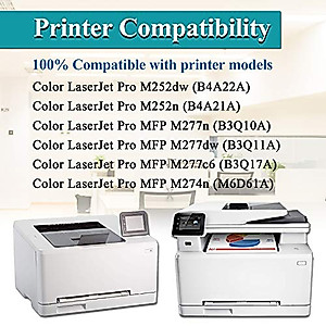 5 Pack(2BK/1C/1Y/1M) 201A CF400A CF401A CF402A CF403A Toner Cartridge Replacement for HP Color Laserjet Pro MFP M277n M277dw M277c6 M274n Pro M252dw M252n - by VaserInk