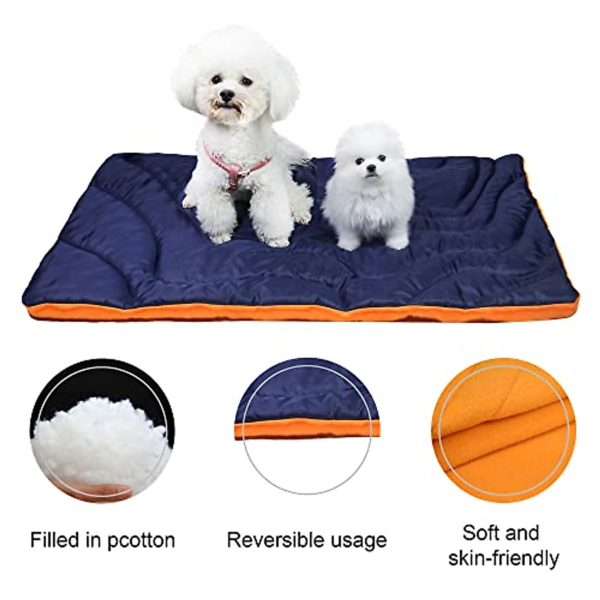 GeerDuo Outdoor Dog Mat, Portable, Waterproof, Washable, Large Size Roll Up Travel Camping Pet Bed (Large)