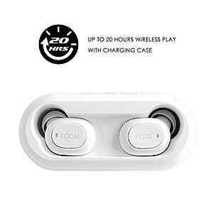 BoomPods Boombuds Go True Wireless - Best Sports Earbuds, Bluetooth, Portable Magnetic Charging Case, Water/Sweat Resistant IPX4, Instant Connect TWS