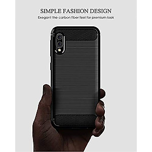 Muokctm Samsung Galaxy A10E Case, with Tempered Glass Screen Protector, Slim Soft TPU Protective Rubber Bumper Case Cover for Samsung Galaxy A10E Phone (Black)