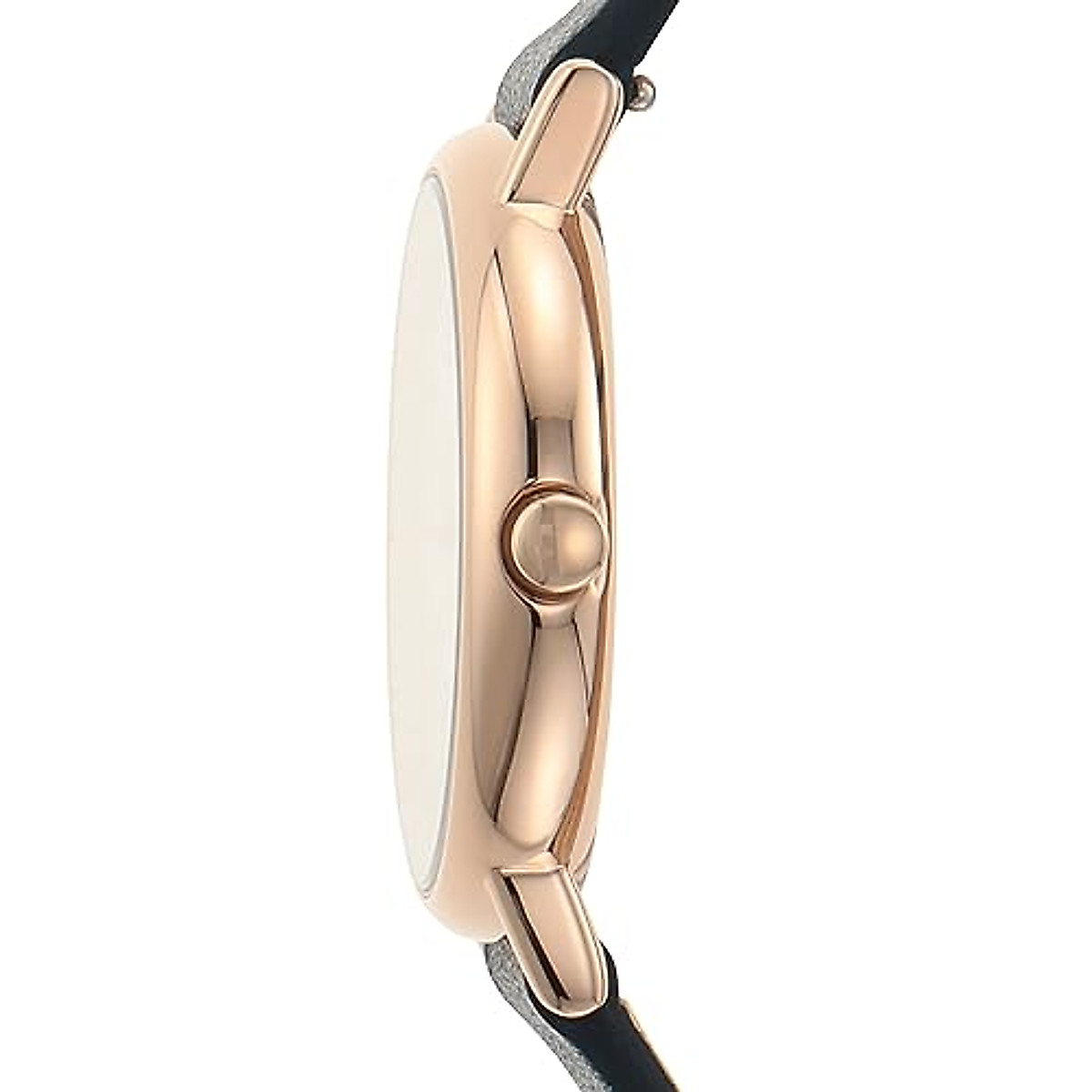 Skagen Women's Signatur Quartz Analog Stainless Steel and Leather Watch, Color: Blue/Rose Gold (Model: SKW2838)