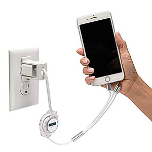 USBthere Cell Phone Charger Lock (1 Kit), Compatible with iPhone and Android, Keeps Cellular-Charging Cable and Cube Locked in Place