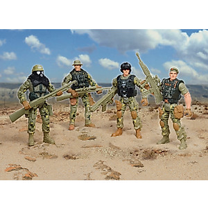 U.S. Army Soldiers 4 PK Fully Articulated Figures