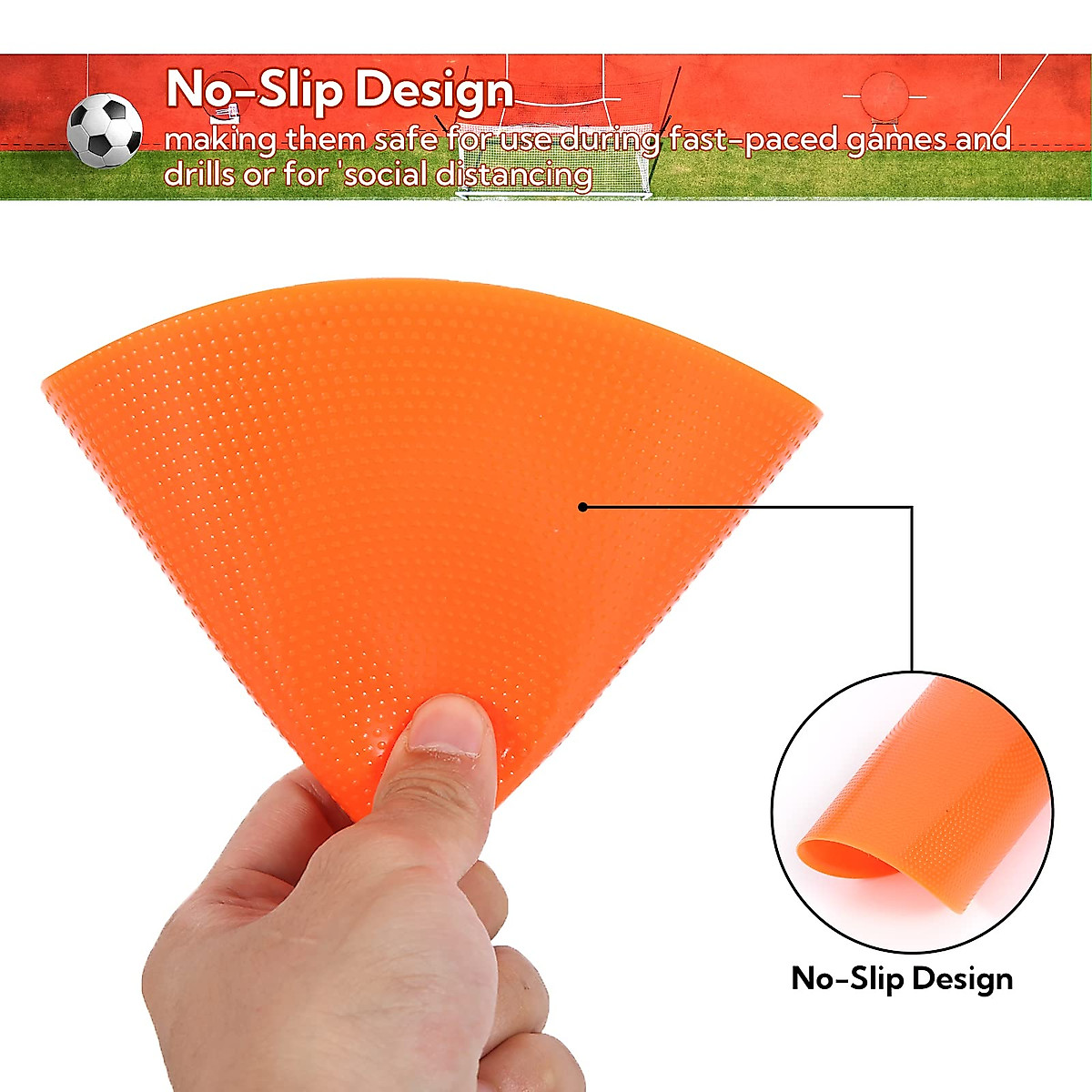 WUSHUANG 10 Inch Poly Vinyl Spot Markers- Non Slip Rubber Agility Markers Flat Field Cones Floor Dots-for Exercise Drills, Sports, Games, Speed Agility Training -10 Pcs