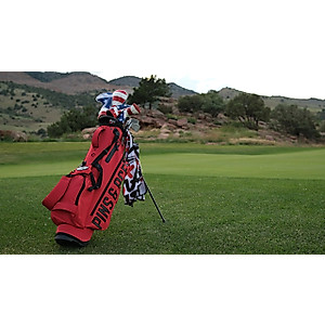 Pins & Aces USA Head Cover - Premium, Hand-Made Leather, Hi Quality Headcover - American Pride Styled, Tour Quality Golf Club Cover - Style and Customize Your Golf Bag (Blade)