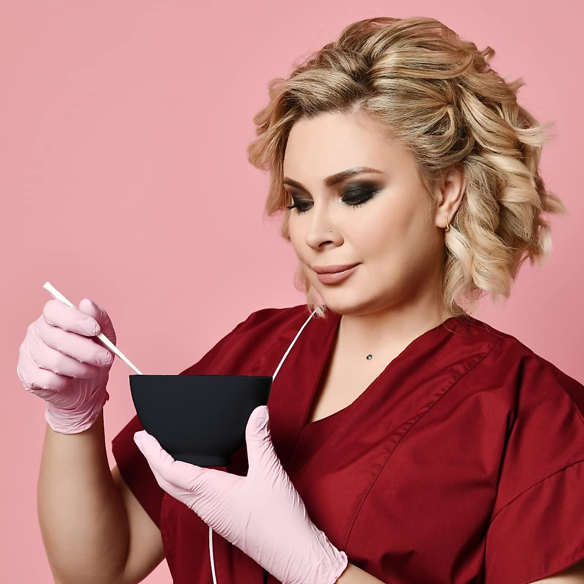 ForPro Professional Collection Silicone Mixing Bowl, Black, Flexible, Odorless, for Mixing Facials, Massage, Body & Other Products, 14 oz