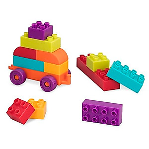 Battat – Building Blocks & Wagon – 55-Piece Block Set – Construction Playset For Kids, Toddlers – Developmental Toy – 18 Months + – Locbloc Wagon