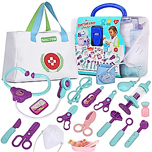 Doctor Kit for Kids and Toddlers - 22 Pieces Medical Role Play Toys–Doctor Pretend Toy- Dr Playset with Medical Storage Box