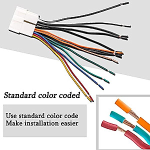 RED WOLF Radio Wiring Harness with Antenna Adapter Plug for 1989-2002 Chevy GMC Buick Cadillac Aftermarket Stereo Install Connector Kit