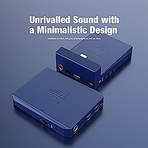 HIDIZS DH80S Portable Balanced DAC & AMP, Supports MQA Audio Technology, DSD64/128 Portable Audio Decoding Amplifier, 4.4mm/3.5mm Port Output for Windows 10/Mac OS/iPad OS/Android/iOS System (Black)