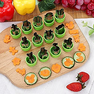 35 Pack Cookie Cutters Vegetable Fruit Cutter Shapes Stamps Mold Mini Cookie Cutters