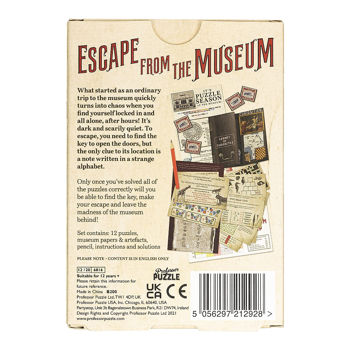 Professor Puzzle Escape from The Museum Escape Room Game