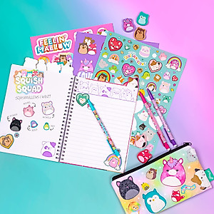 Fashion Angels Squishmallows Journal Gift Set - Includes Journal, Pencil Pouch, Squishmallows Stickers, Erasers, and 3 Mechanical Pencils - Join The Squish Squad - Cute Stationery Set - Ages 6 and Up