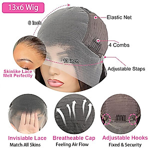 HOT STAR 210% Density HD 13x6 30 Inch Lace Front Wigs Human Hair Pre Plucked Glueless Body Wave Human Hair Wigs for Black Women HD Lace Frontal Wigs Human Hair