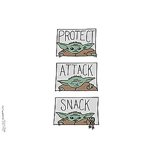 Tervis Star Wars - The Mandalorian Protect Attack Snack Made in USA Double Walled Insulated Tumbler Travel Cup Keeps Drinks Cold & Hot, 24oz, Classic