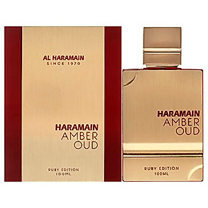 Al Haramain Amber Oud Ruby Edition - Arabian Perfume for Women and Men - Unisex Amber Perfume - Long Lasting Perfume for Men and Women - 3.4 oz