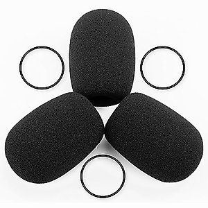 LEFXMOPHY for Bose A20 Aviation Headset Mic cover, Replacement for Bose Proflight Series 2 / A30 Microphone Spongue Pop filter 3-Pack Foam Cover WindScreen