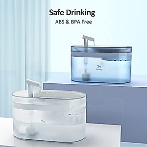 Petory Cat Water Fountain - Pet Water Fountain for Cats Inside, 84Oz/2.5L Automatic Cat Water Dispenser with 2 Replacement Filters