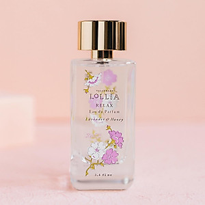 LOLLIA Relax Eau de Parfum, 3.4 fl. oz. - Women's Fragrance with Lavender & Honey, White Orchids, Indian Amber & Tahitian Vanilla