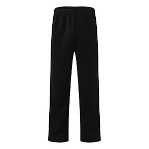 Sweatpants for Men Fall Winter Active Fleece Jogger Pants Drawstring Elastic Waist Warm Baggy Cargo Trousers 2023 Trendy A- Black