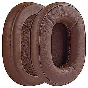 Geekria QuickFit Replacement Ear Pads for Sony MDR-7506, MDR-V6, MDR-CD900ST Headphones Ear Cushions, Headset Earpads, Ear Cups Cover Repair Parts (Brown)