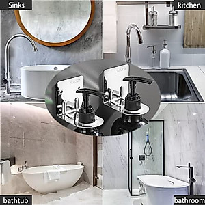 Shampoo Holder for Shower, L Shaped Bottle Rack Wall Mounted Drilling with Nails, Rustproof SUS304 Bathroom Organizer Hooks for Kitchen Bathroom Toilet Balcony Garden Support up to 10 LB (3), Silver