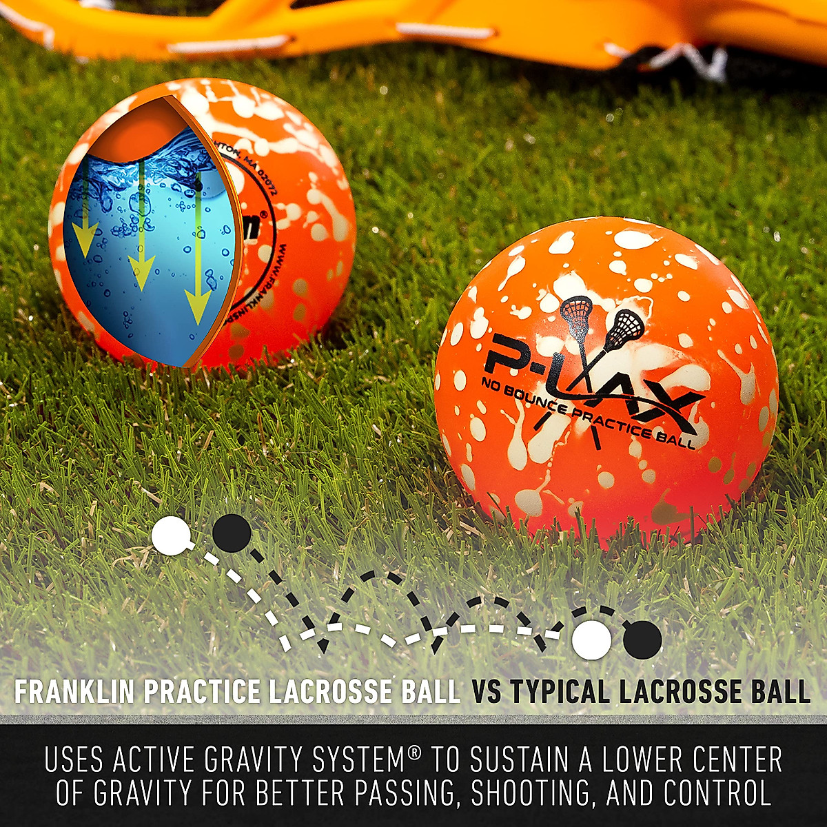 Franklin Sports Lacrosse Balls - Practice Lax Balls - 2 Pack -Massage Balls - All Ages Lacrosse - Green