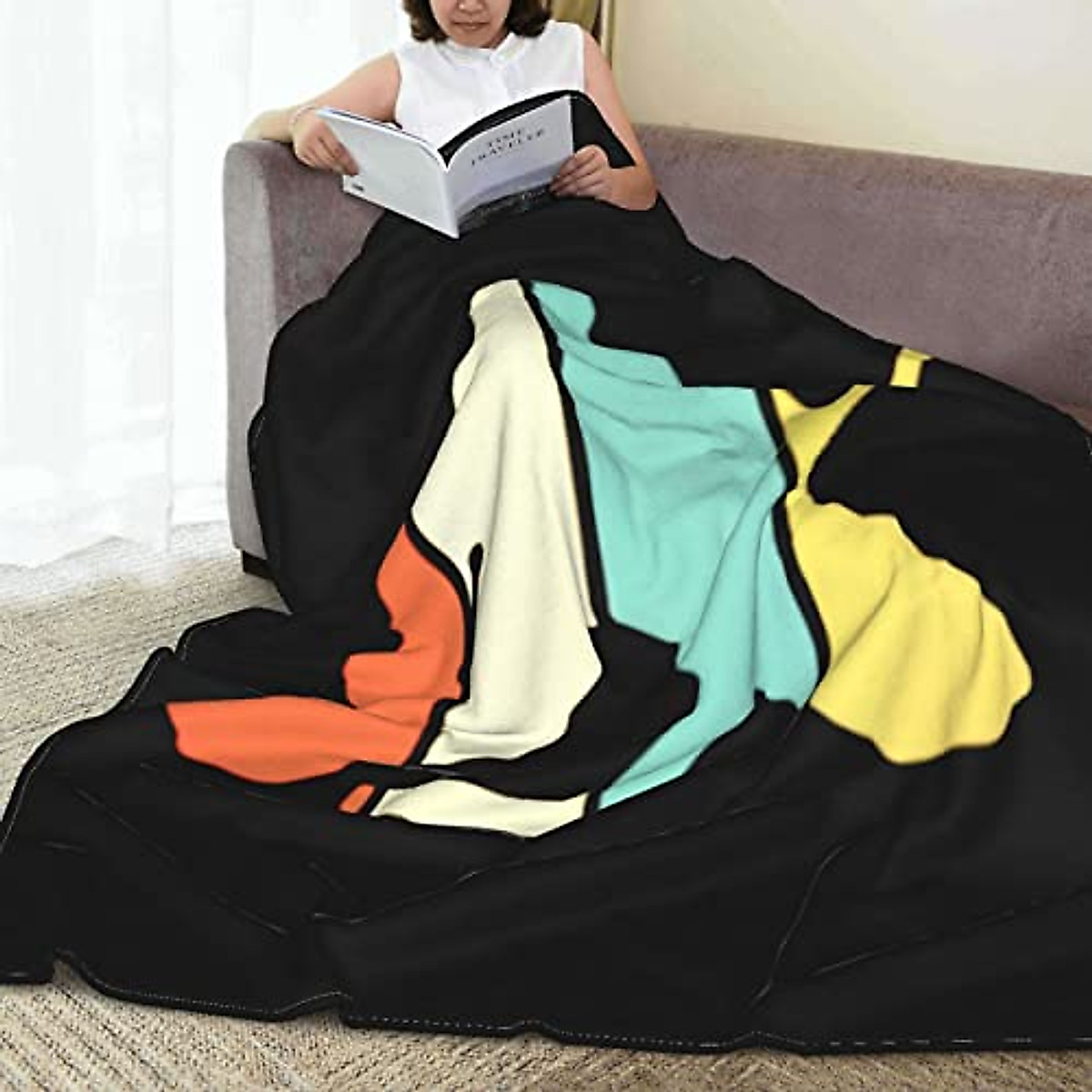 Vintage Hockey Goalie Throw Blankets Birthday Gifts Women Machine Washable Lightweight Plush Fuzzy Cozy Soft 50"X40" Blanket for Bed, Sofa, Couch, Travel, Camping