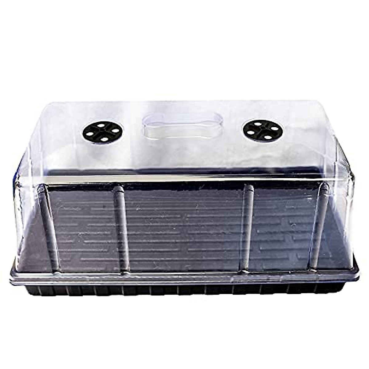 Seed Starter Trays and Humidity Domes - 3 Pack 1020 Trays Cloning Germination and Propagation - Plastic Plant Trays Propagation Domes - Microgreens Growing Trays Seedling Starter Trays No Holes