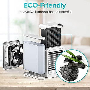 Portable Air Conditioners Fan: 1000ml Evaporative Mini Air Cooler with 3 Speeds, 7 LED Light, Personal Air Cooler Desktop Cooling Fan, Air Conditioner Portable AC Unit for Home Room Office Desk