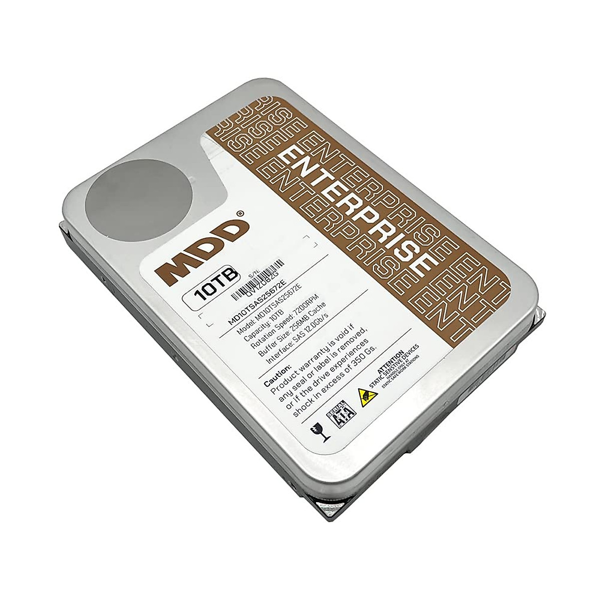 MDD 10TB 7200RPM 256MB Cache SAS 12.0Gb/s 3.5inch Internal Enterprise Hard Drive (MDD10TSAS25672E) - 5 Years Warranty (Renewed)