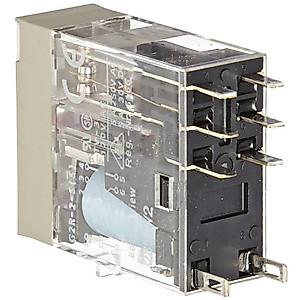 Omron G2R-2-S DC24(S) General Purpose Relay, Plug-In Terminals, Double Pole Double Throw Contacts, 21.6 mA Rated Load Current, 24 VDC Rated Load Voltage