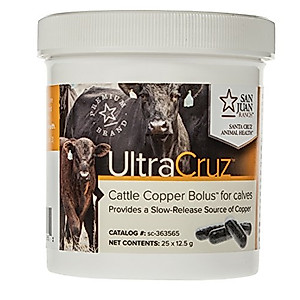 UltraCruz - sc-363565 Cattle Copper Bolus Supplement for Calves, 25 Count x 12.5 Grams