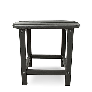 POLYWOOD SBT18GY South Beach 18" Outdoor Side Table, Slate Grey