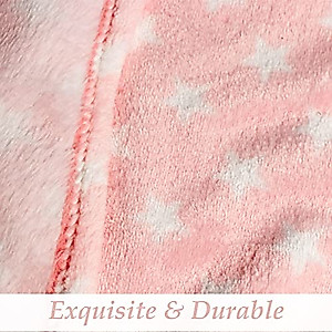 LeerKing 2 Pcs Fleece Baby Blankets, Soft Coral Plush Baby Infant Blankets, 30 x 40 Inches Swaddle Receiving Flannel Blankets for Baby Boys Girls