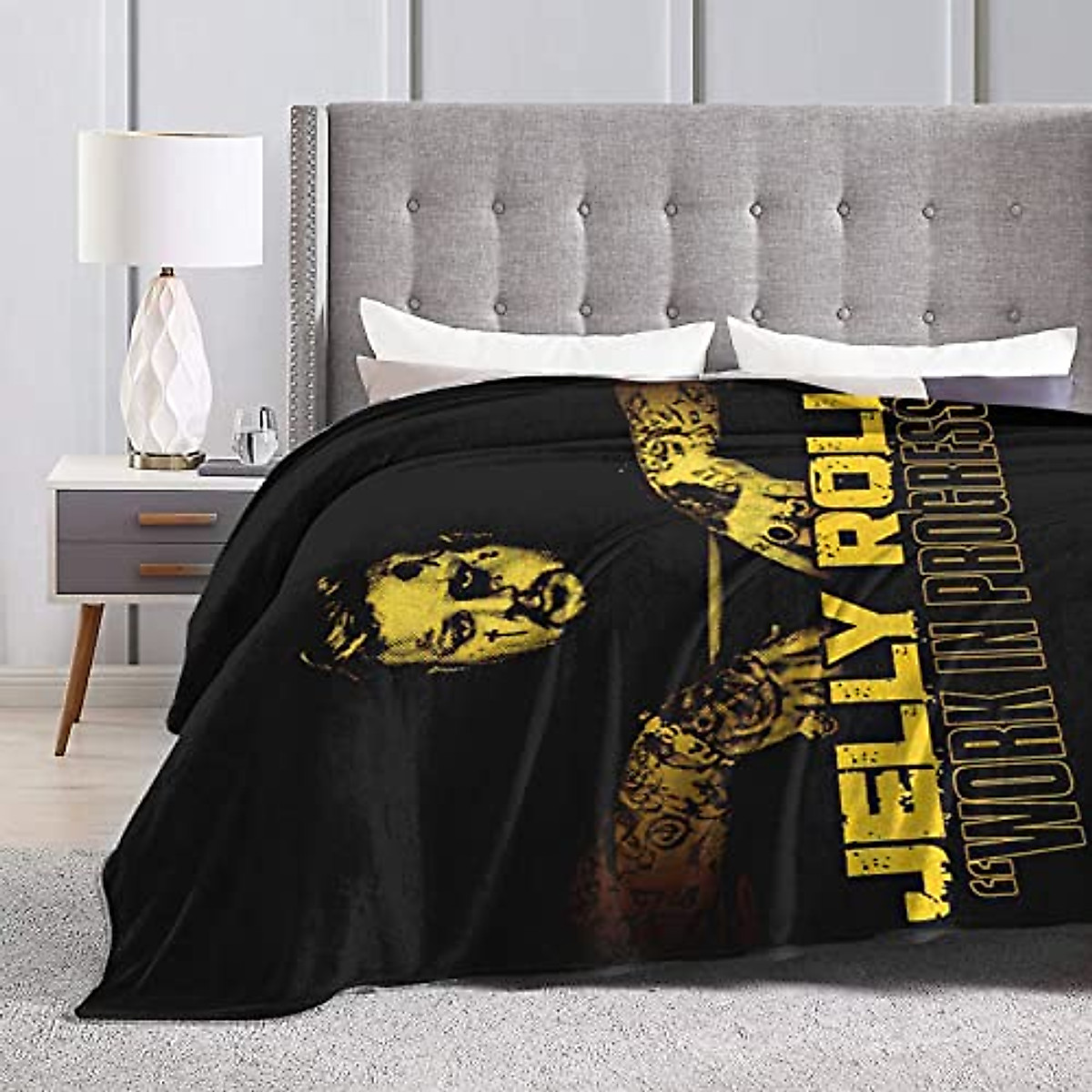 Jelly Rapper Rock Roll Blanket Flannel Fleece Micro Throw Blanket All Seasons Lightweight Air Conditioner Luxury Blanket for Living Room/Bedroom/Sofa/Camping 50"x40"