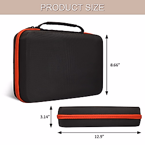 ZORETCO Alcohol Ink Storage Case，60 Bottles Miniature Paint Organizer with Foam Bases and Inner Storage Pocket (Ink not Included)