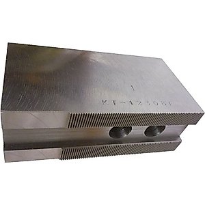 USST KT-12308F Steel Flat Soft Chuck Jaws for 12" CNC Lathe Chucks, 3" Tall (Set of 3 Pieces)