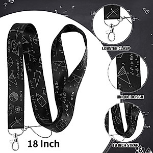 Keluna Math Teacher Appreciation Gifts - 3Pcs Math Teacher Gift Set, 20oz Tumbler with Lid Straw, Lanyards for ID Badges and Keychain, Math Teachers Thank You Appreciation Birthday Christimas Gifts