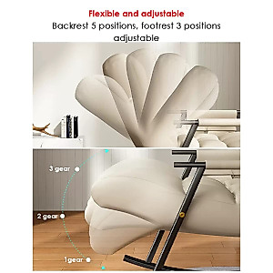 Rocking Chair Lounge Chair Recliner Armchair for Living Room Bedroom,Occasional Chairs Comfy Accent Chair,Modern Rocking Chair with Side Pockets for Adult (Color : Beige)
