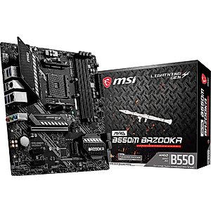 MSI MAG B550M Bazooka Gaming Motherboard (AMD AM4, DDR4, PCIe 4.0, SATA 6Gb/s, M.2, USB 3.2 Gen 1, HDMI/DP, Micro-ATX)