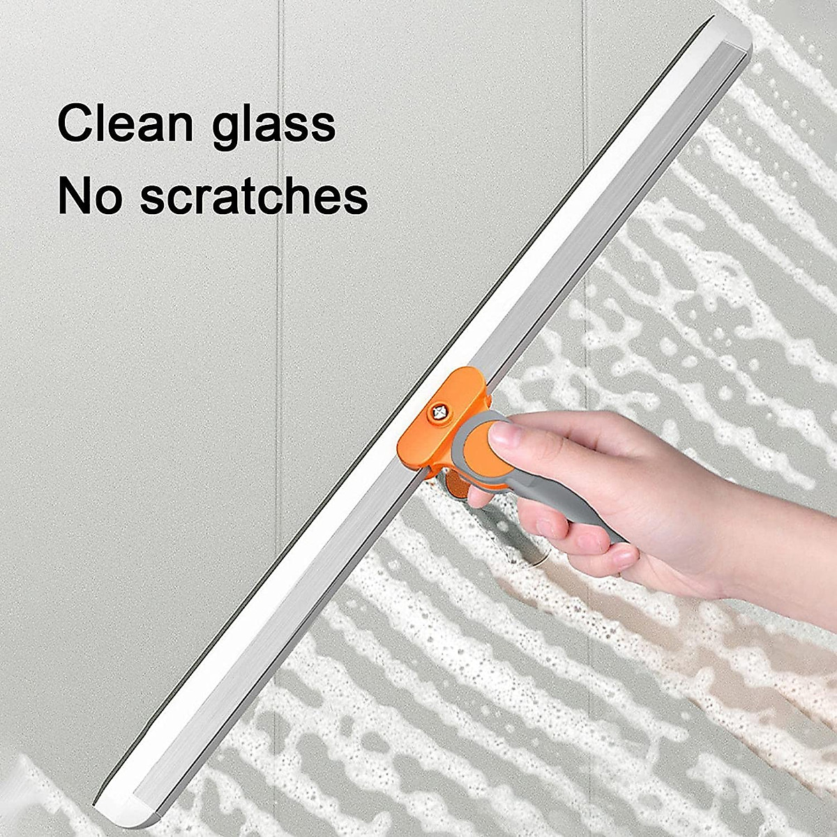 Floor Scraper, Long Handle Wiper Broom, Multi-Purpose Rotating Floor Scraper, Wet and Dry, Kitchen Sweeping Hair, Tile Pet Hair Floor Glass Window Water Foam Deep Cleaning