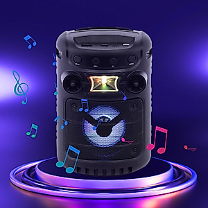 Portable Bluetooth Speaker Stereo Sound Extra Base Speakers Bluetooth Wireless Loud for Party,TV,Gaming,Theater,Karaoke,Outdoor Activity Black