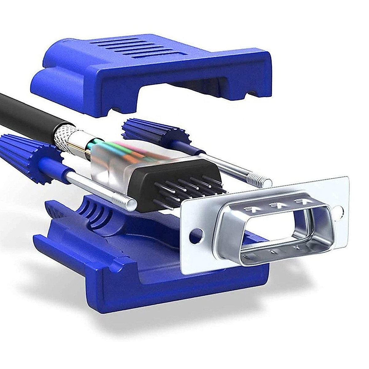 SaiTech IT 2 Pack 15 Pin VGA to VGA Monitor Cable, Male to Male VGA Cable for TV PC Computer Monitor Laptop Projector - 3 Feet