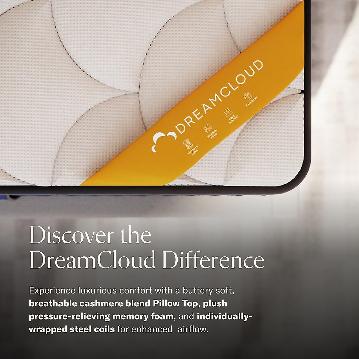 DreamCloud Premier Rest 16" Twin XL Mattress - Luxury Hybrid Memory Foam - 365 Night Trial - 8 Premium Pressure-Relieving Layers - Forever Warranty - CertiPUR-US Certified